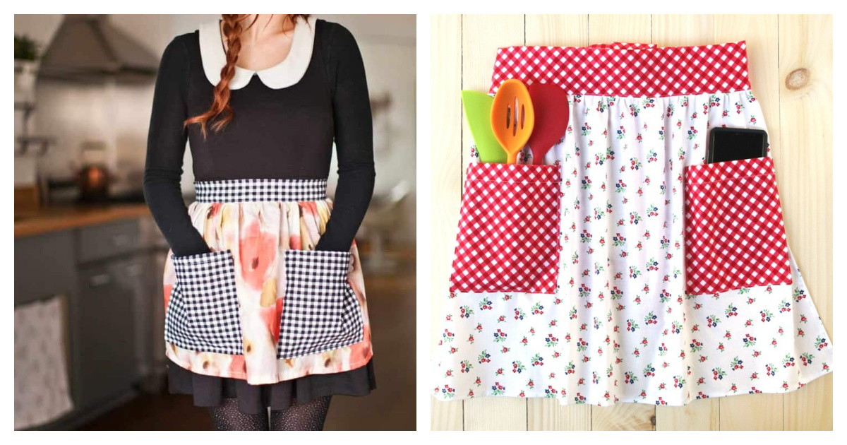 Modern Pocket Apron Free Sewing Pattern