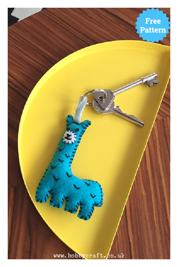 Felt Llama Keychain Sewing Patterns