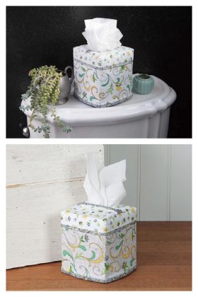 Blooming Tissue Box Covers Free Sewing Pattern