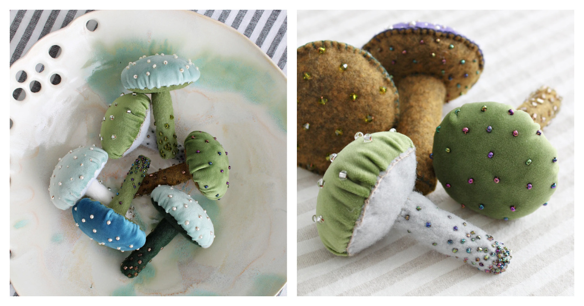 Fabric Mushrooms Free Sewing Pattern